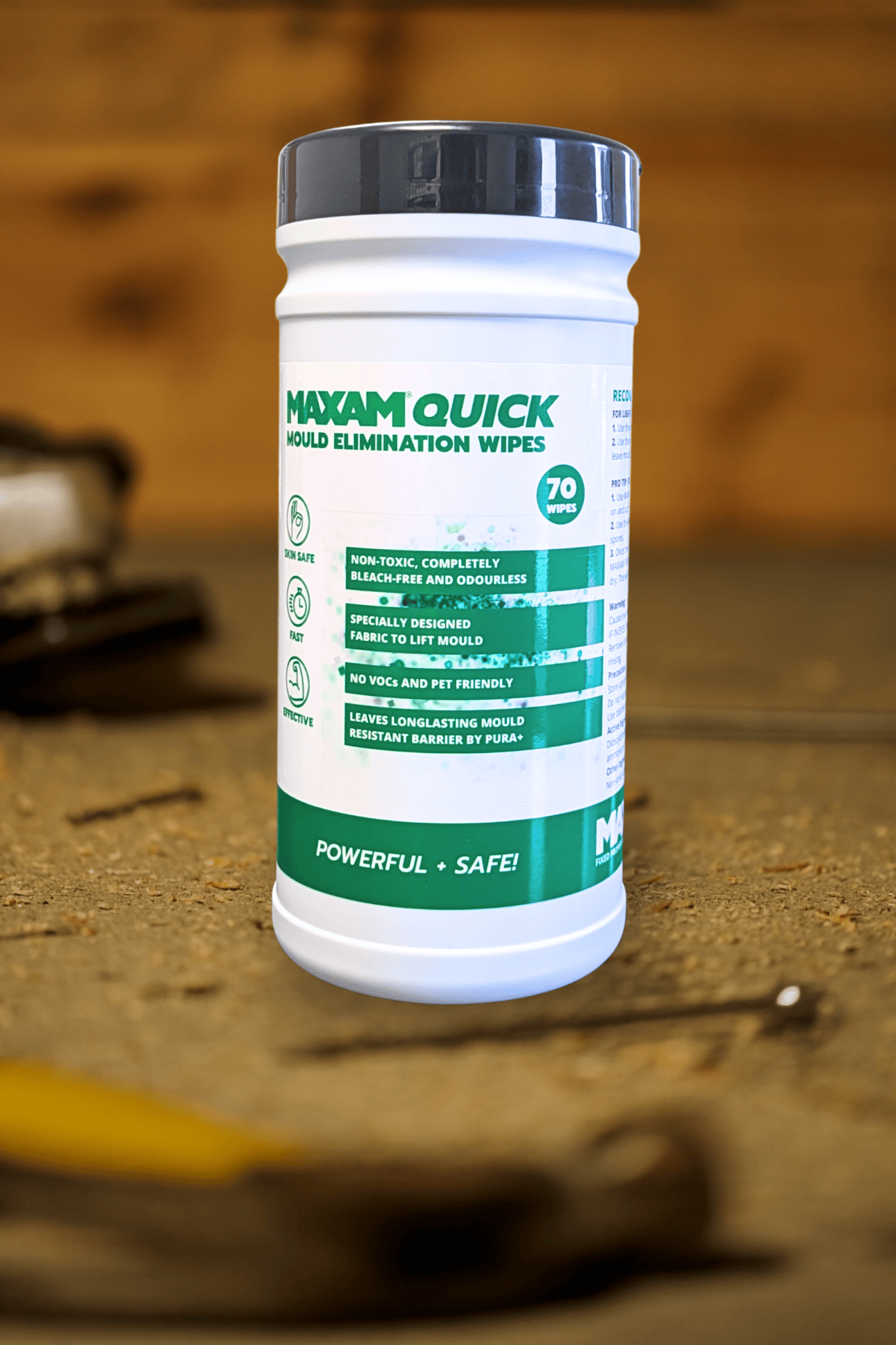 MAXAM Quick Mould Eliminator Wipes - Safe Mould Removal